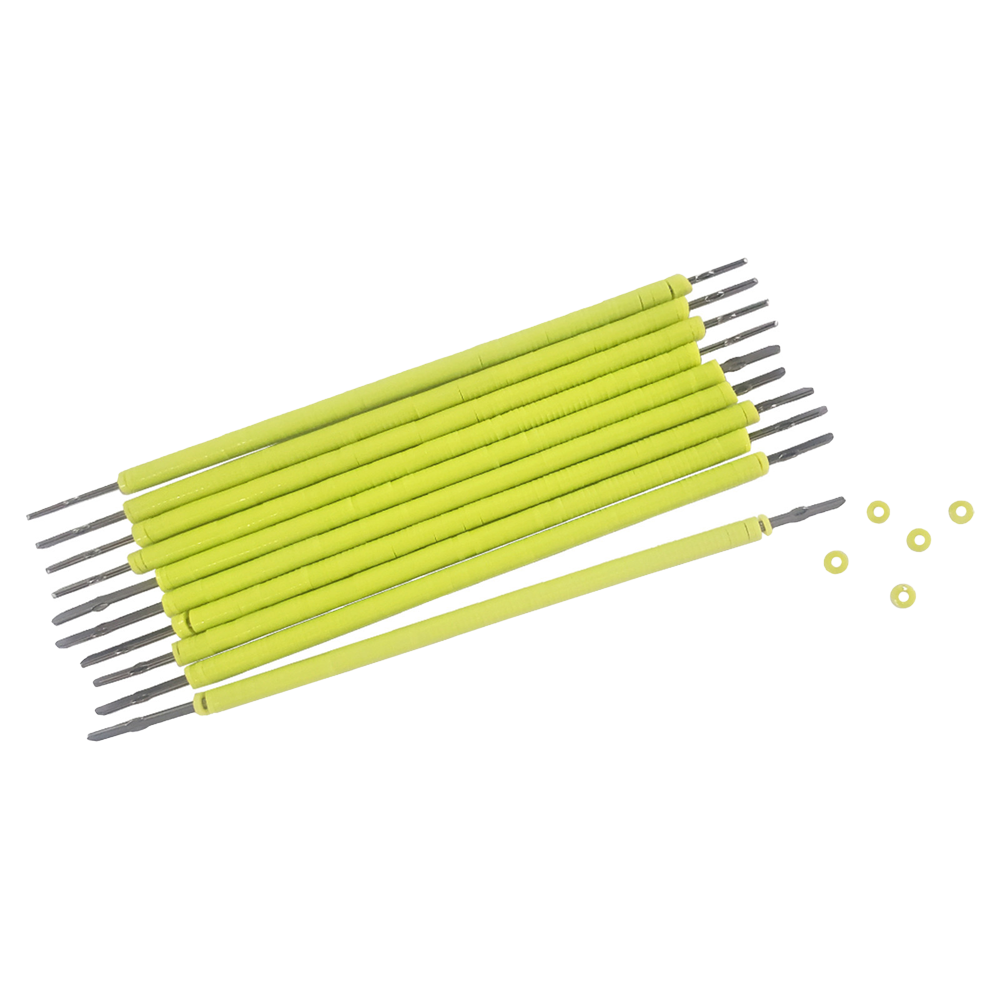 Antimicrobial Elastomeric Pre-Loaded Canes Lime Green – First Dental