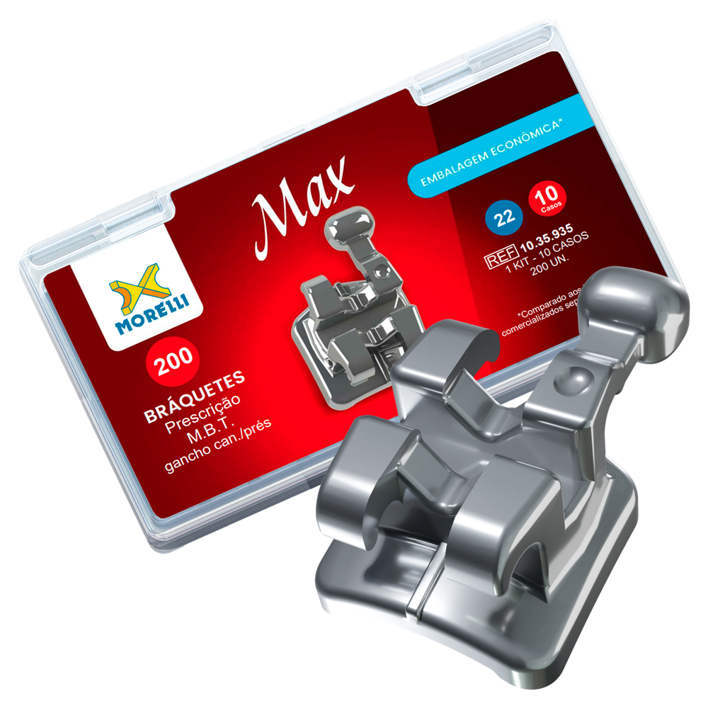 Max Stainless Steel .022 M.B.T. Brackets 10 Patient Kits – First Dental